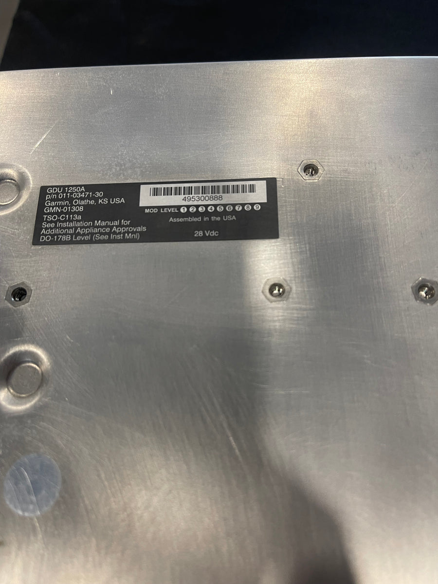 Overhauled Garmin GDU 1250A P/N 011-03471-30 Cirrus P/N 36739-001 ...